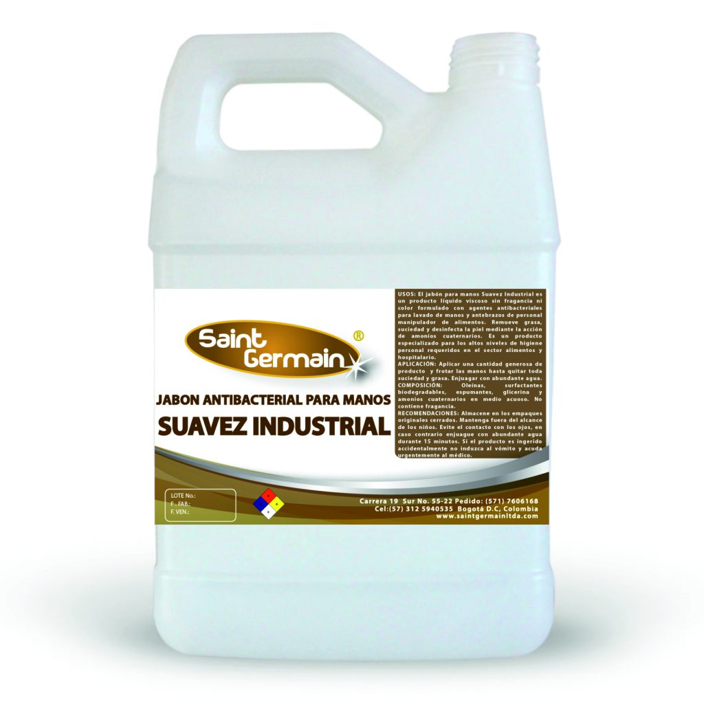 Jabón Antibacterial Para Manos Suavez Industrial - Saint Germain SAS